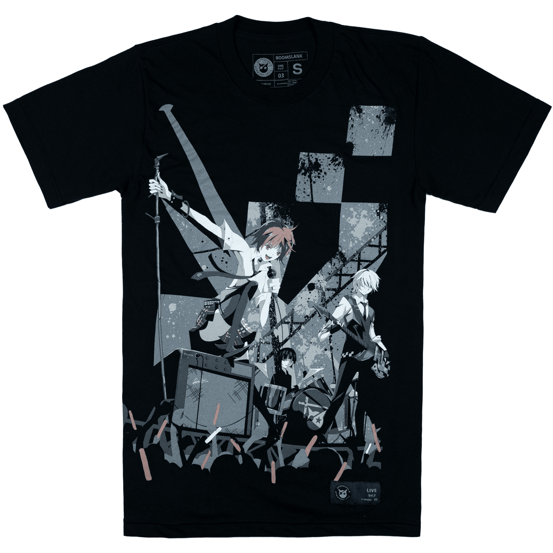 Live anime graphic tee by Boomslank