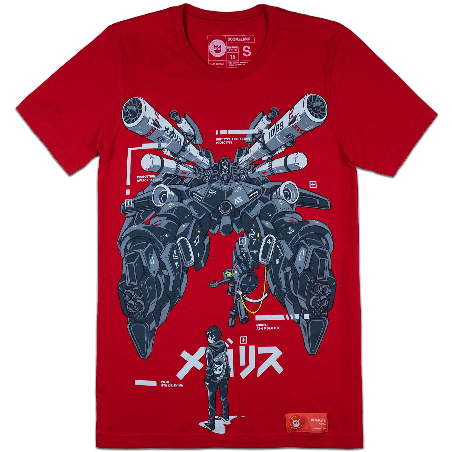 Megalith anime graphic tee by Boomslank